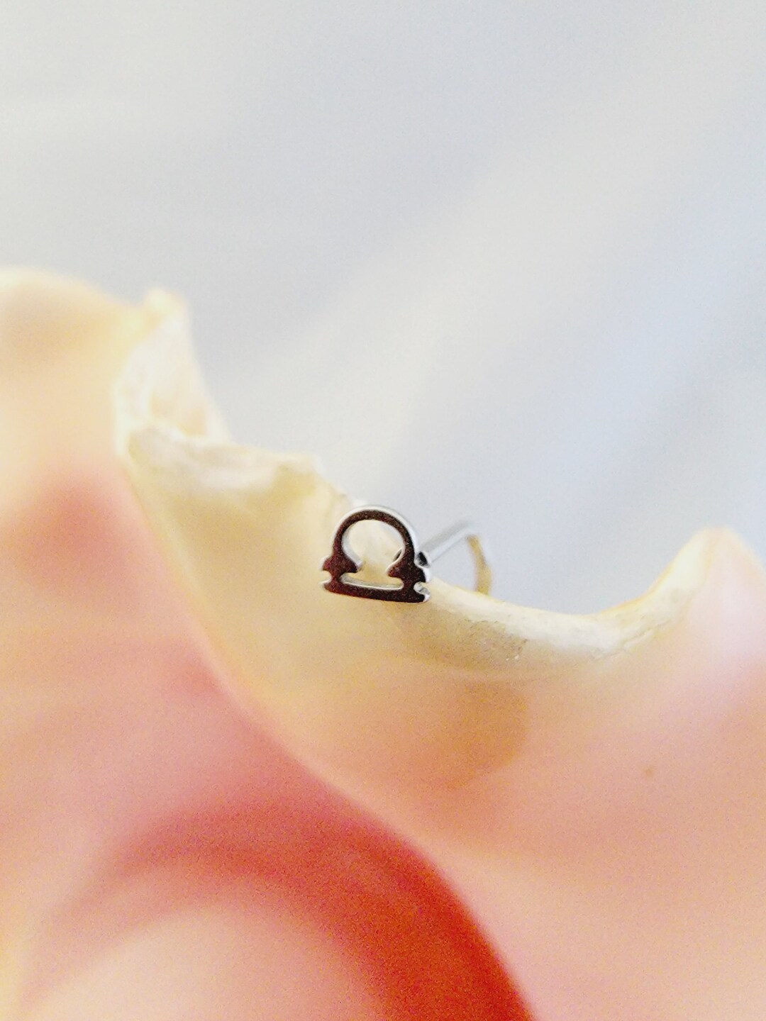 20G Libra Nose Screw or L Shape Nostril Piercing Zodiac Jewelry - Etsy