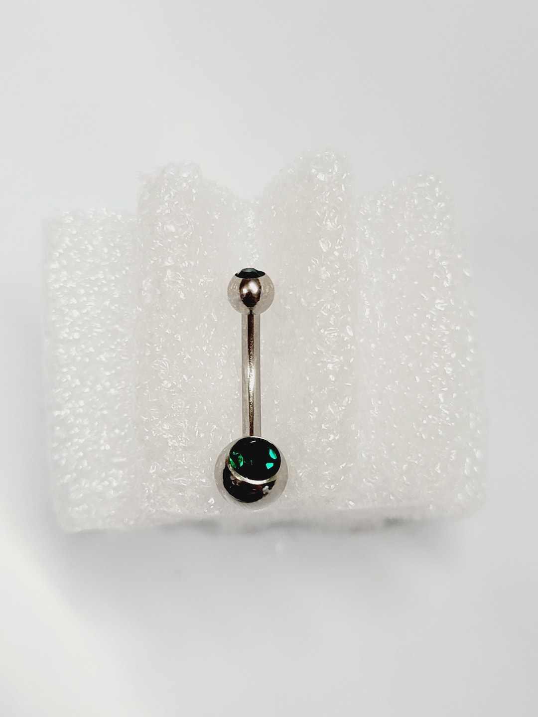 14G Green Belly Button Ring 4/6mm Balls - Standard or Initial Piercings ...
