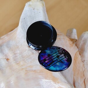 PAIR Music Notes Acrylic Plugs Screw Fit Gauges Stretchers With Treble ...