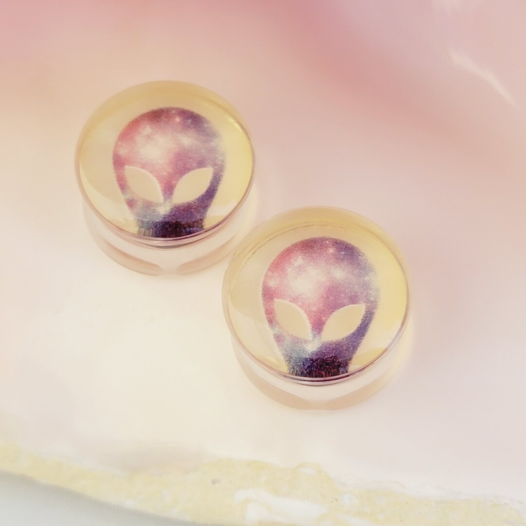 Acrylic Alien Plugs Double Flare Saddle Style Gauges - Etsy