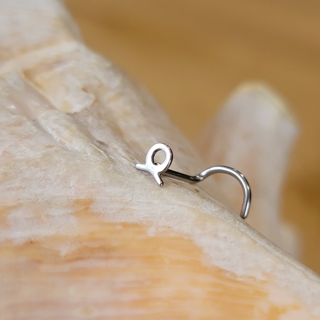 20G Taurus Nose Screw or L Nostril Piercing Zodiac Jewelry - Etsy