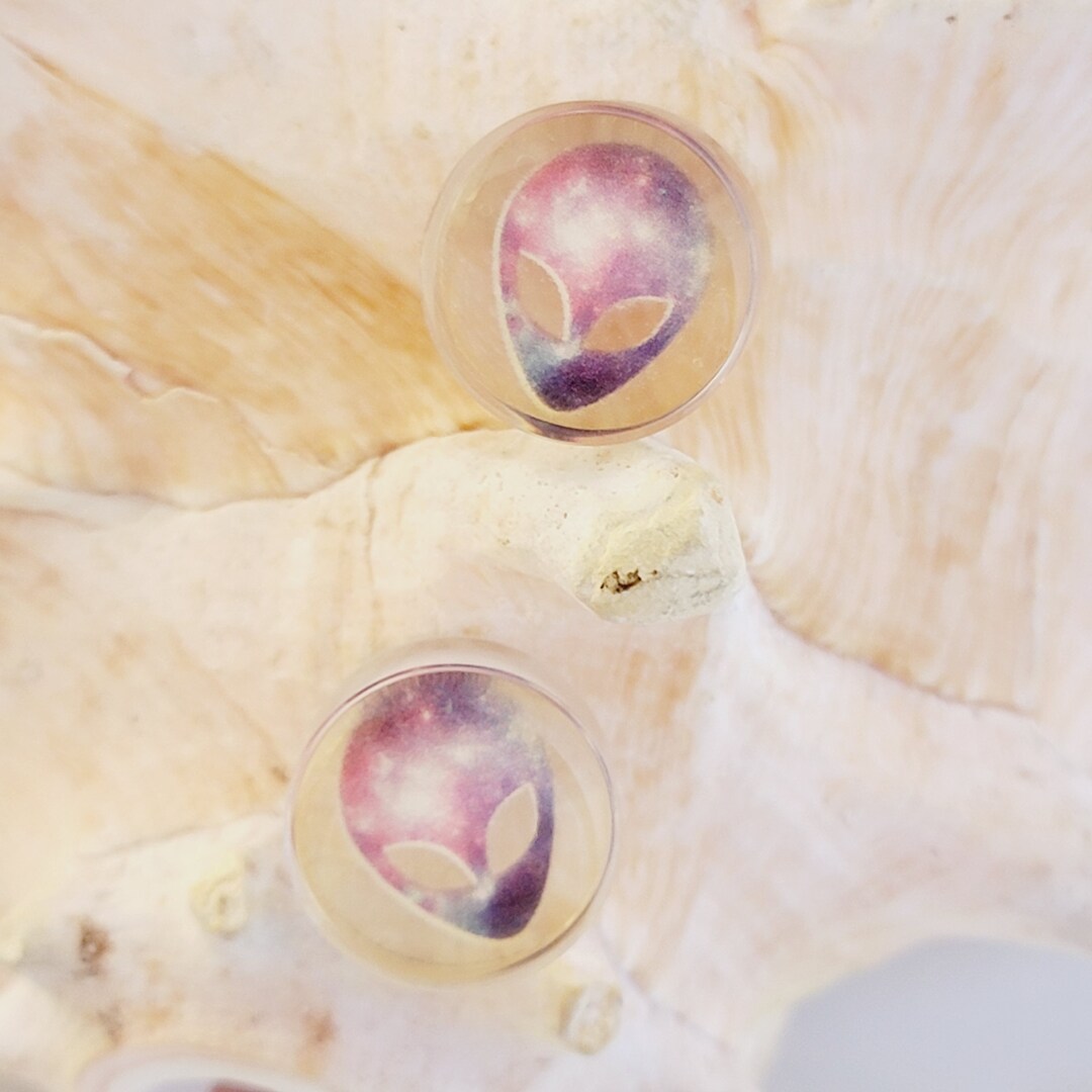 Acrylic Alien Plugs Double Flare Saddle Style Gauges - Etsy