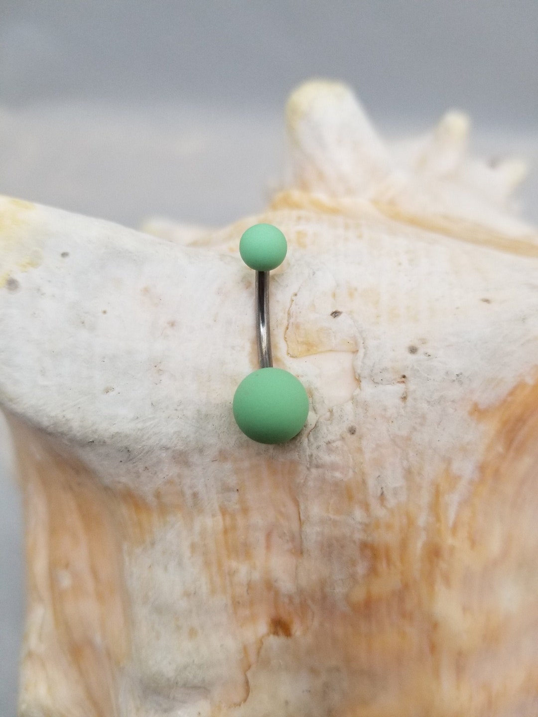 14G Mint Green Double Acrylic Ball Belly Navel Ring - Etsy