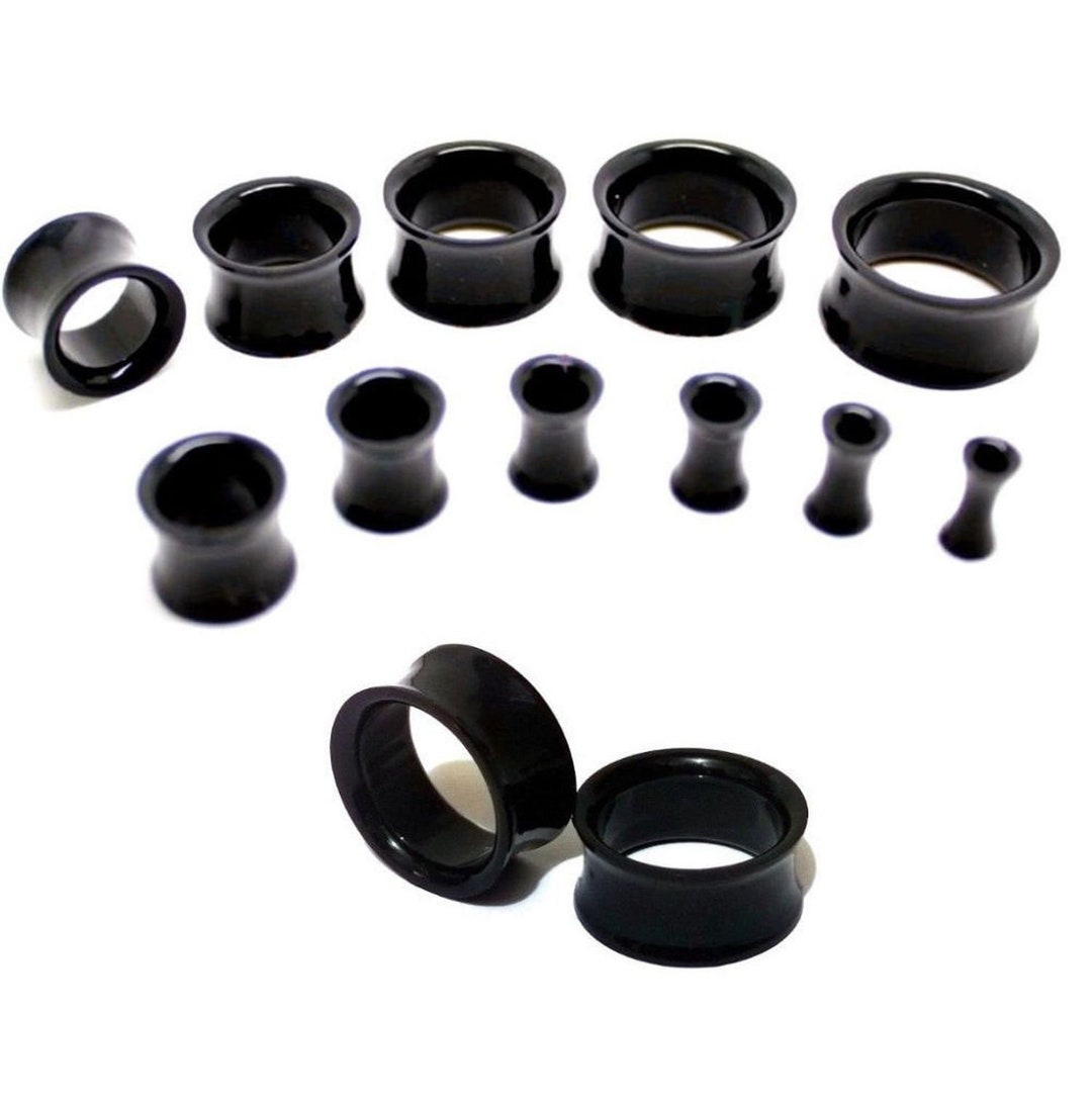 Pair of Black Acrylic Tunnels Gauges 3mm to 20mm Sizes - Etsy
