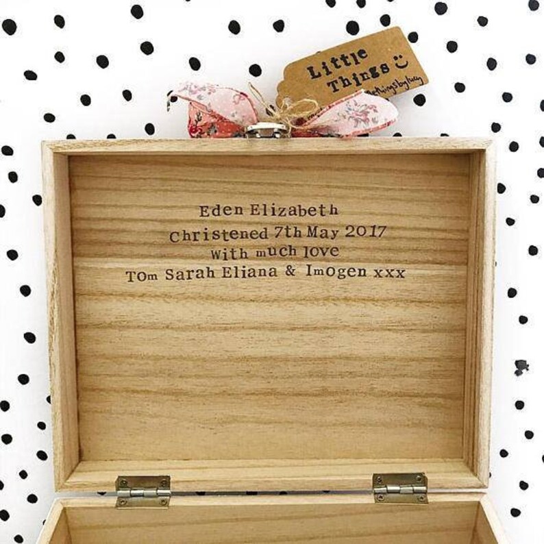 Baby Memory Box Script Lettering Keepsake Box Childrens - Etsy UK