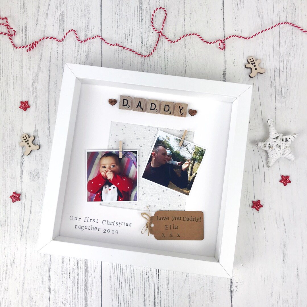 First Christmas Frame - Daddy Photo Frame - Our First Christmas Gift - Etsy