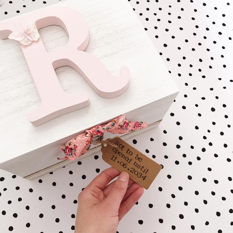 Baby Memory Box Script Lettering Keepsake Box Childrens - Etsy UK