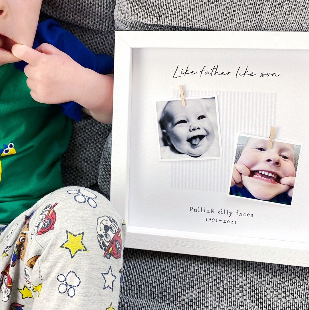 Daddy and Son Photo Frame - Like Father Like Son - Personalised Daddy ...