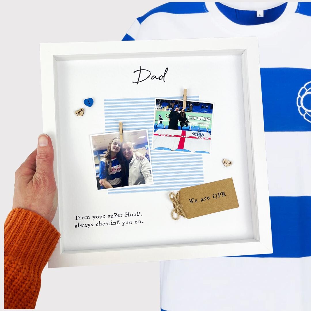 QPR Dad Photo Frame | Personalised Football Gift for Dad | Father’s Day ...