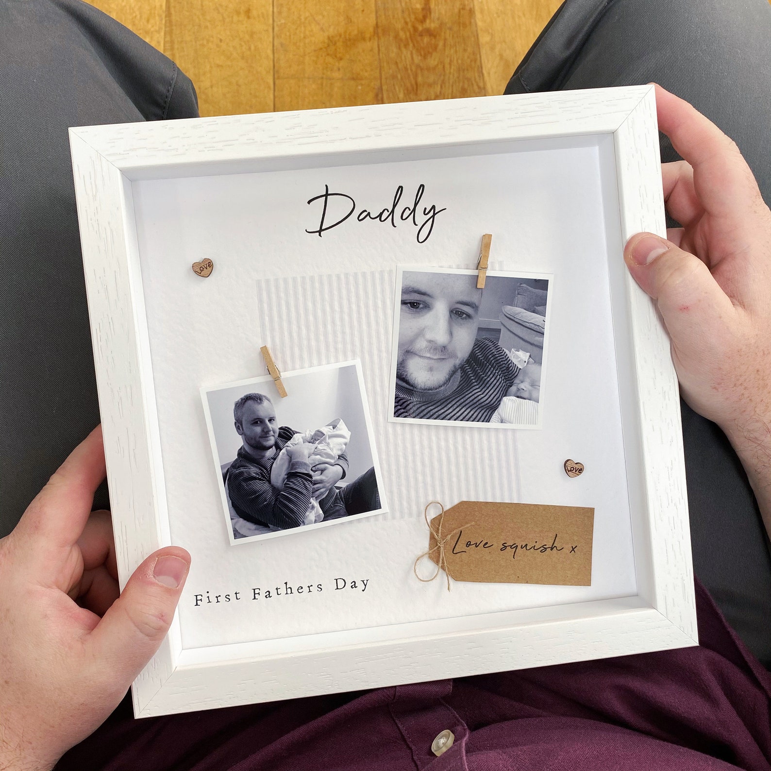 First Fathers Day Photo Frame - Daddy Scrabble Frame - Personalised ...