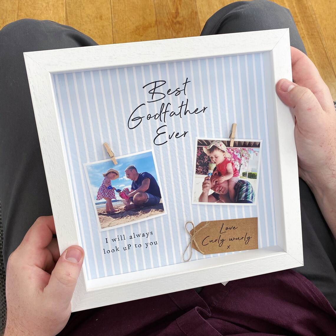 Godfather Gift - Godparent Thank You - Personalised Godfather Photo ...