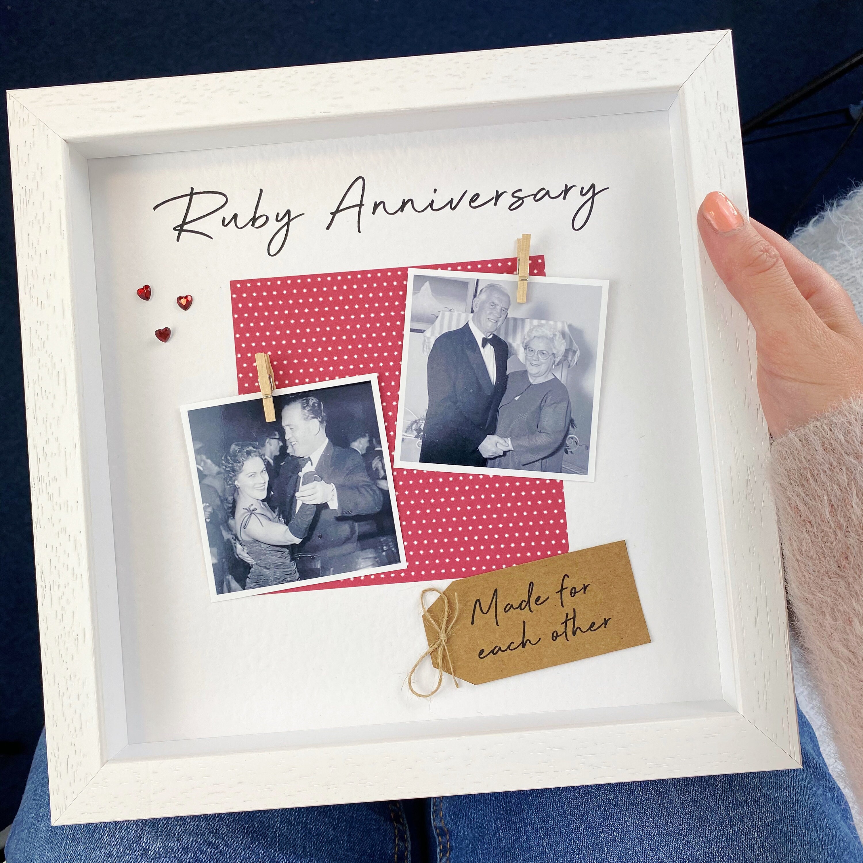 Ruby Anniversary Gift Personalised Photo Frame Anniversary - Etsy UK
