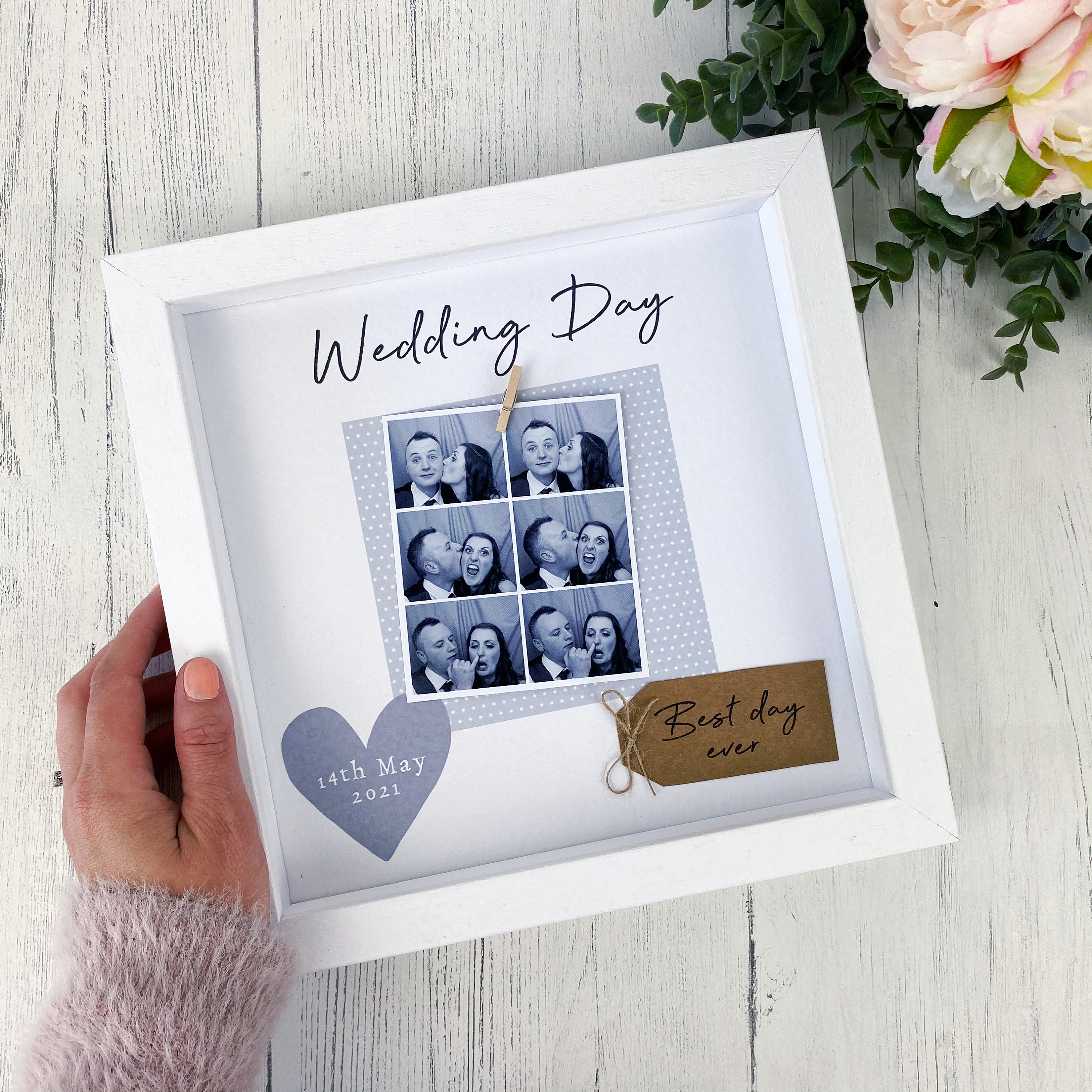 Wedding Day Photo Frame- Personalised Wedding Gift - Best Day Ever ...