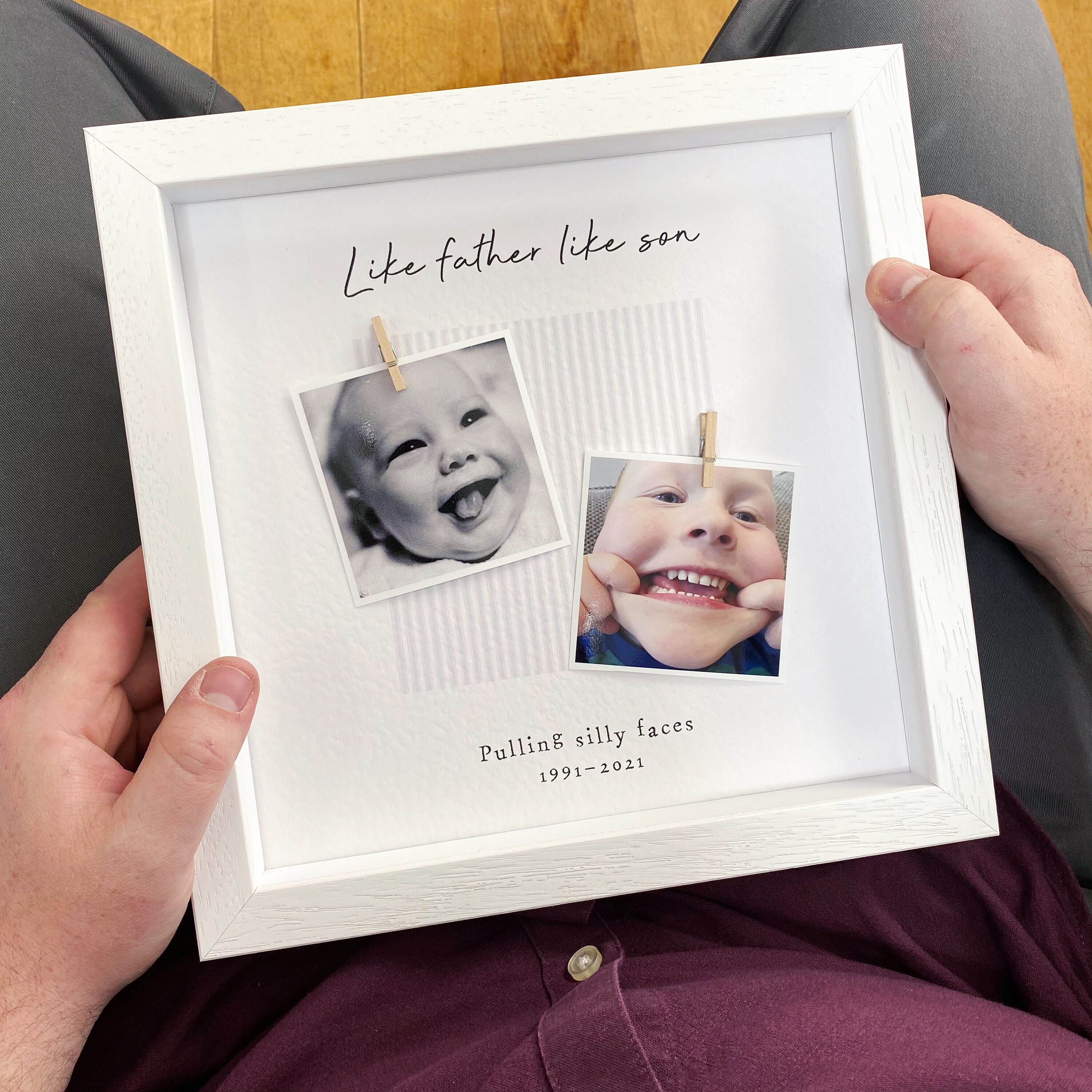 Daddy and Son Photo Frame Like Father Like Son - Etsy Nederland