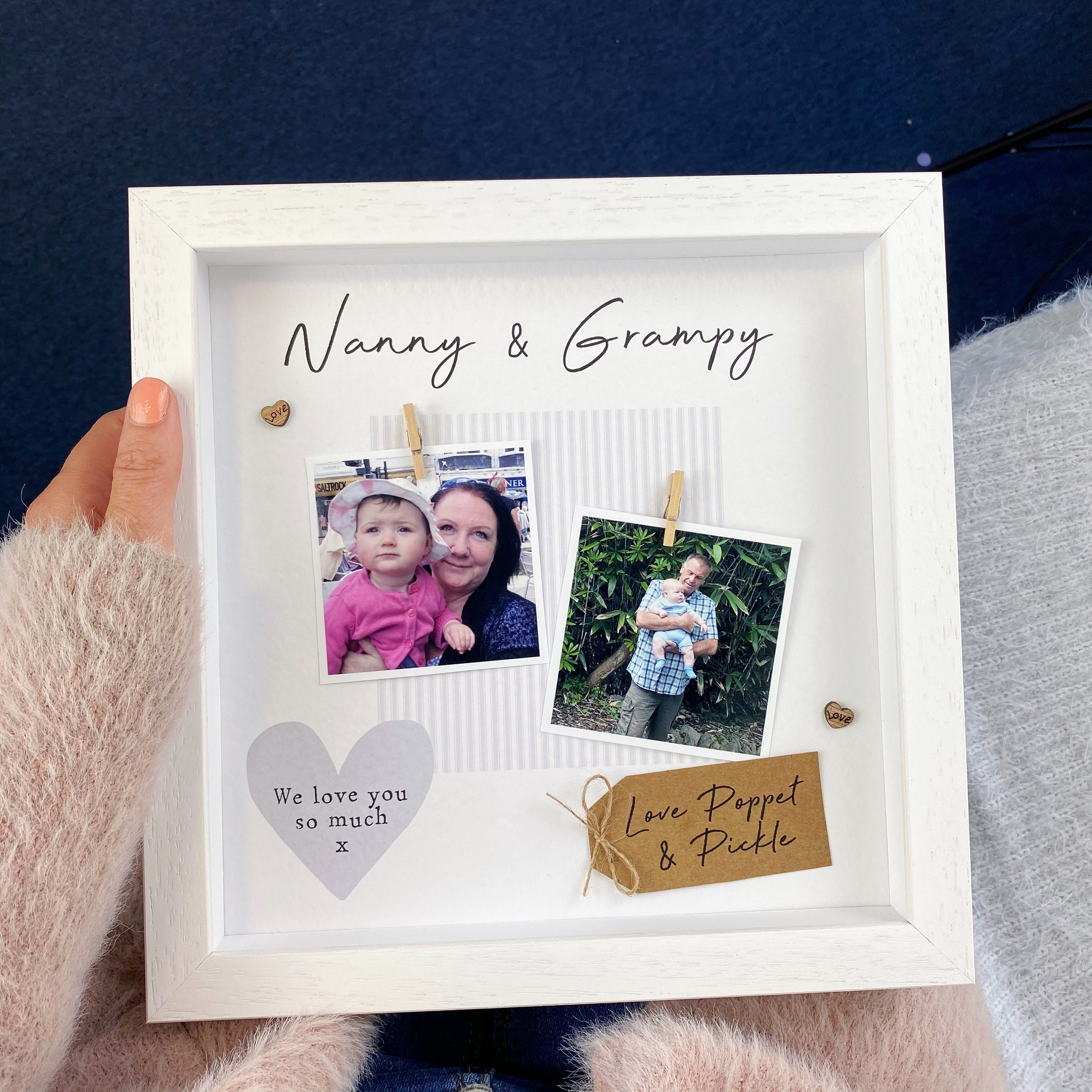 Nana & Grandad Photo Frame Personalised Frame Grandparents - Etsy UK