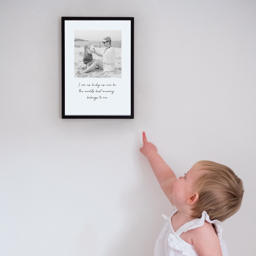 Personalised Mummy Photo Print - Mummy Christmas Gift - I Am as Lucky ...