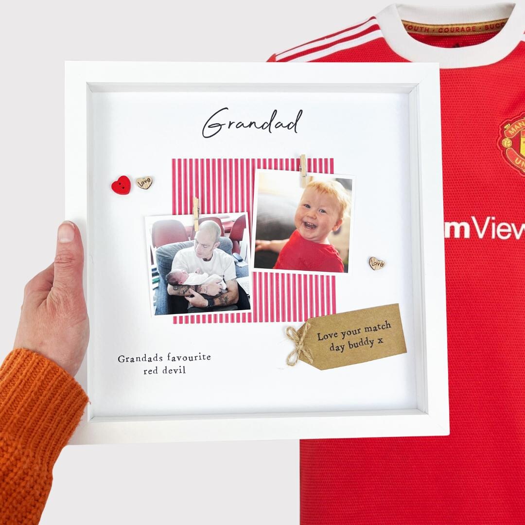 Man United Grandad Photo Frame | Personalised Football Gift From ...
