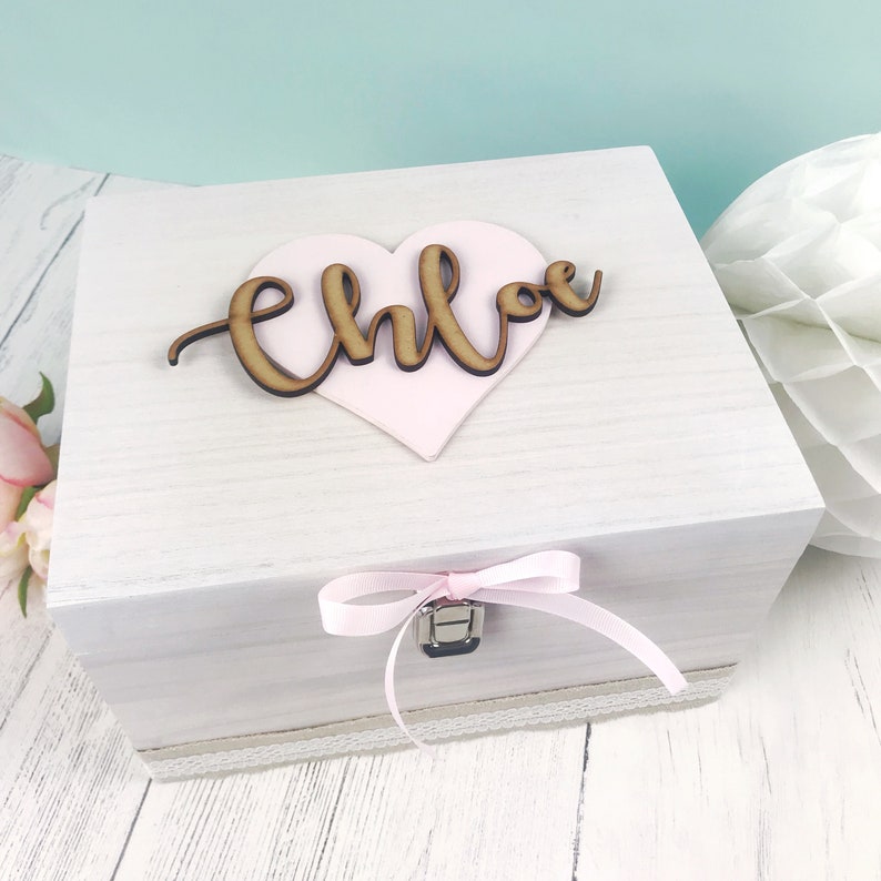 Baby Memory Box Script Lettering Keepsake Box Childrens - Etsy UK