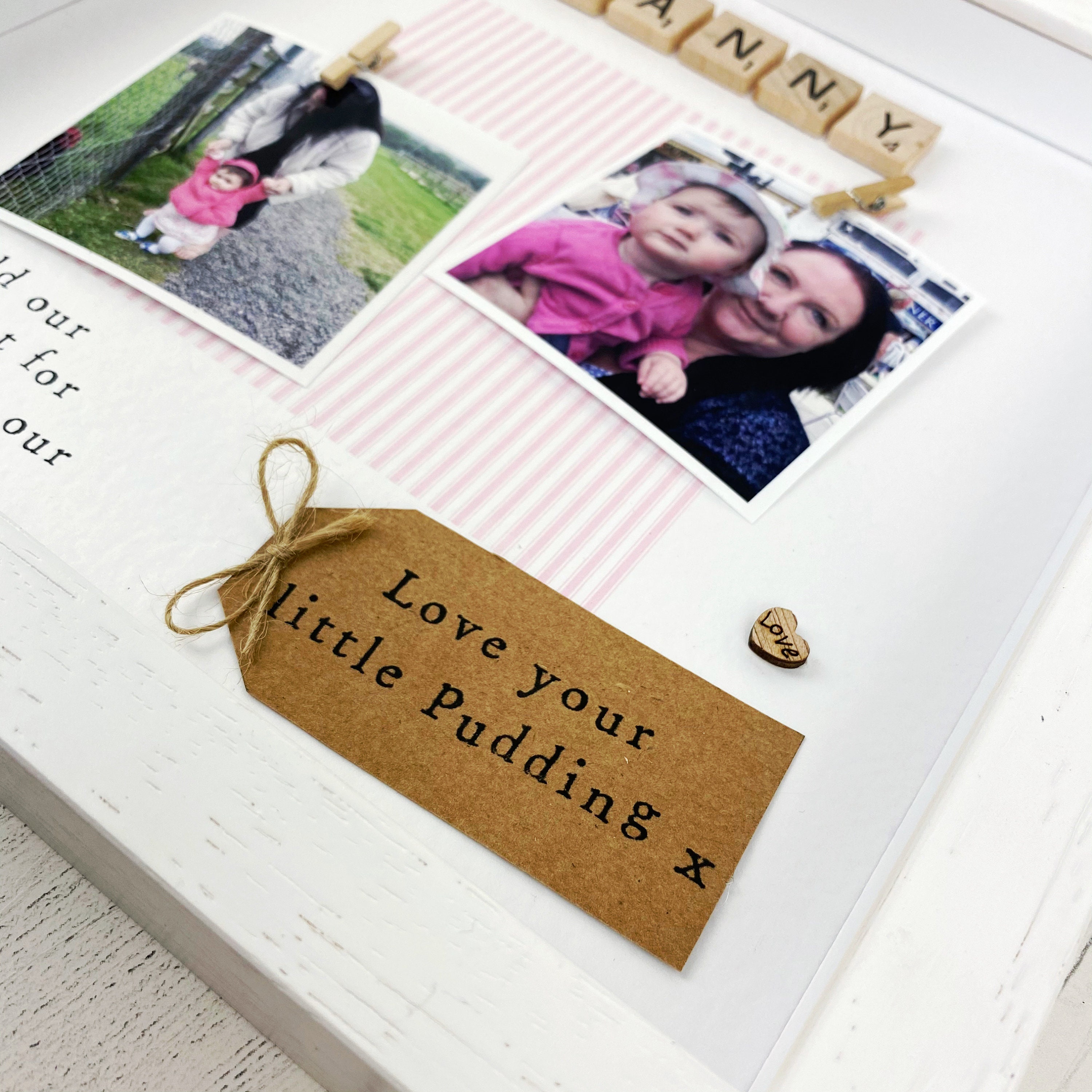 Nanny Scrabble Frame- Personalised Photo Frame for Nana- Nanny Gift ...