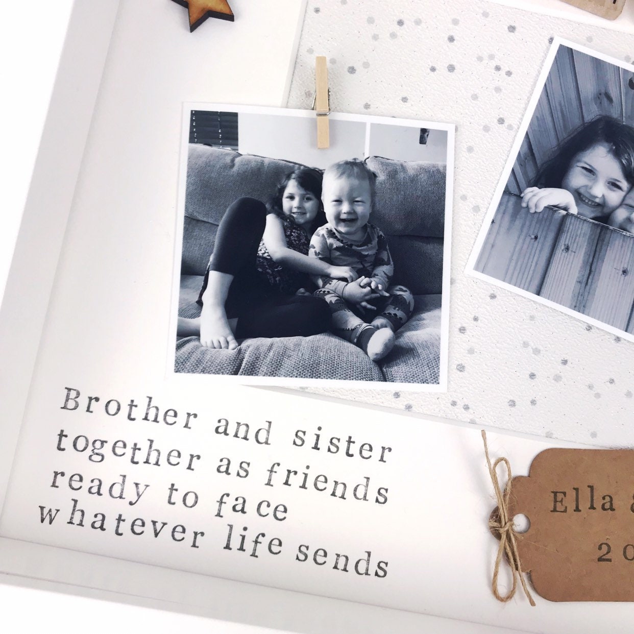 Brother and Sister Frame Sibling Photo Frame Personalised - Etsy UK