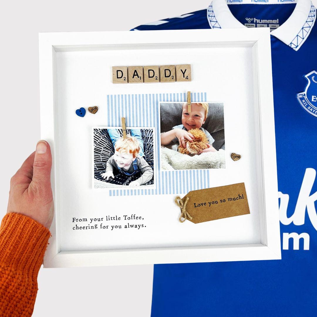 Everton Daddy Photo Frame | Personalised Football Gift for Dad | Father ...