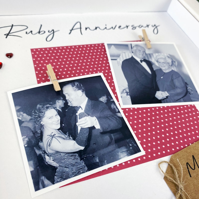 Ruby Anniversary Gift - Personalised Photo Frame - Anniversary Photo ...