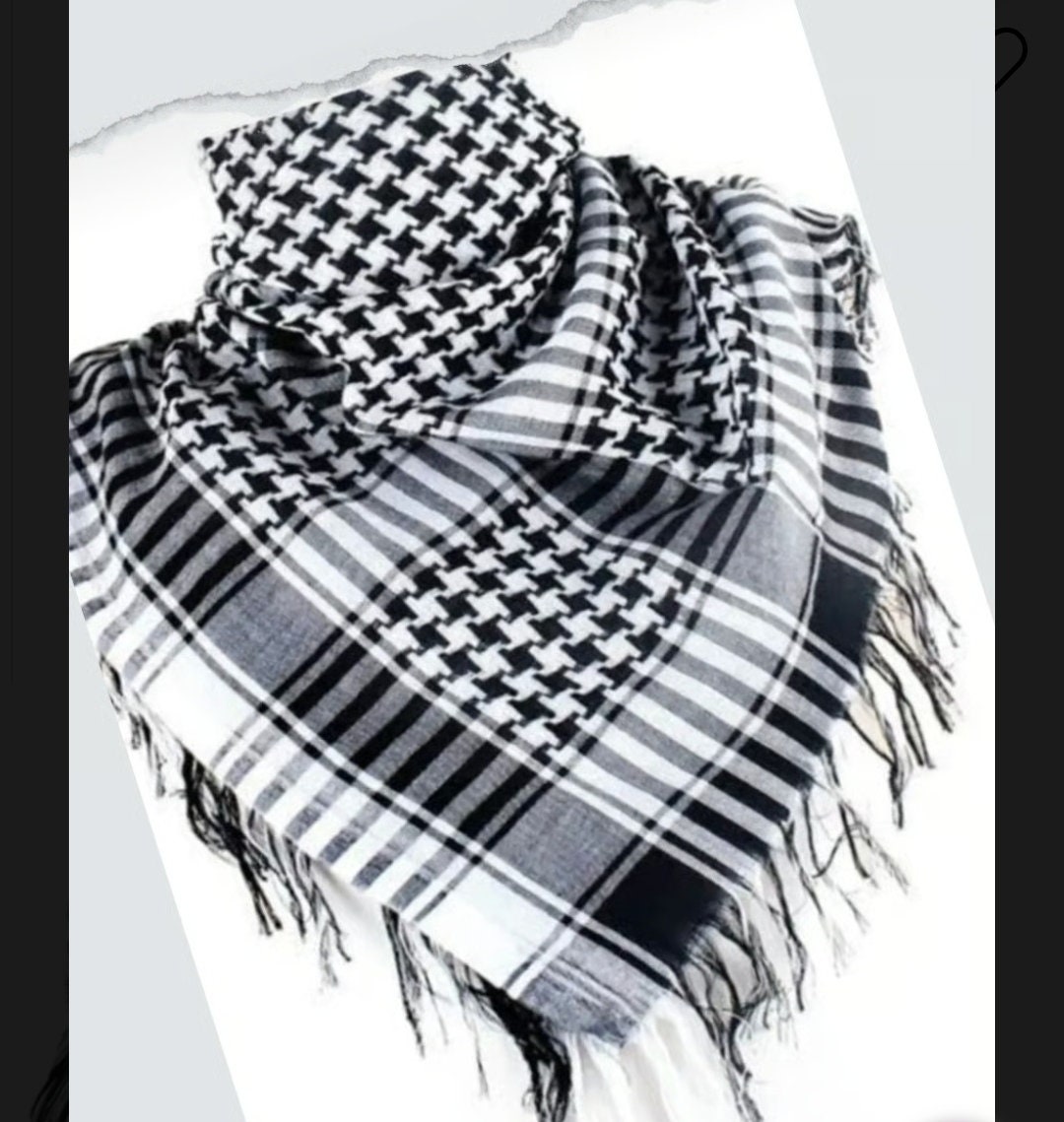 Kufiya -kuffayeh -palestinian Pushi - Palestinian Keffiyeh Arab Shawl ...