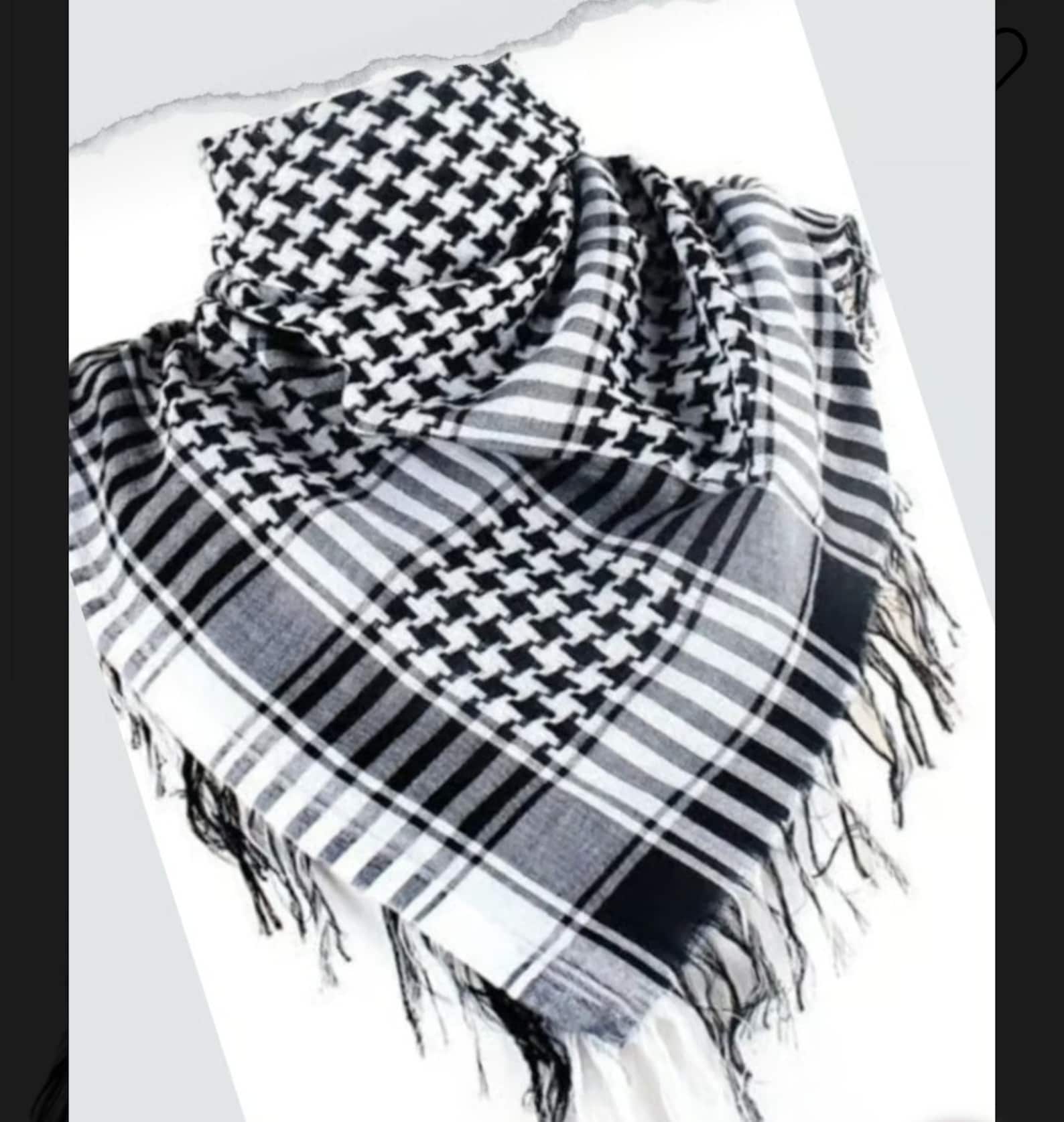 Palestinian Pushi - Palestinian Keffiyeh Arab Shawl 100*100 Cm, Kufiya ...