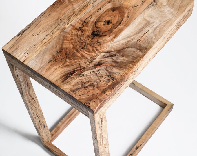 Spalted Maple 13x19x27 Contemporary Blonde Wood C-table - Etsy