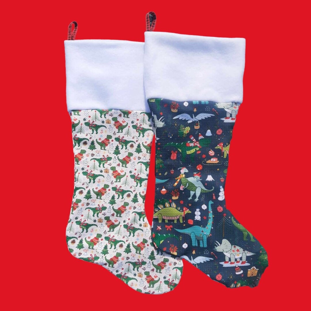Christmas Stocking/dinosaur Christmas Stocking/dinosaurs - Etsy