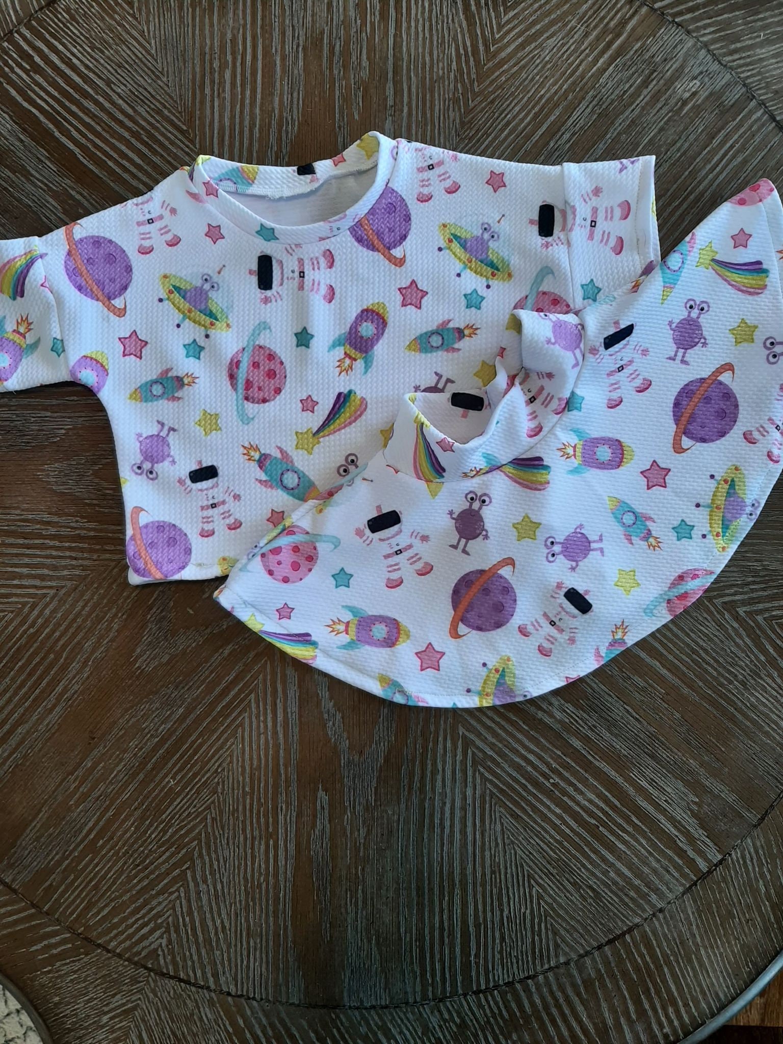 Skirt Set for Girls, Skirt and Top Set, Space Aliens Set, Solar System ...