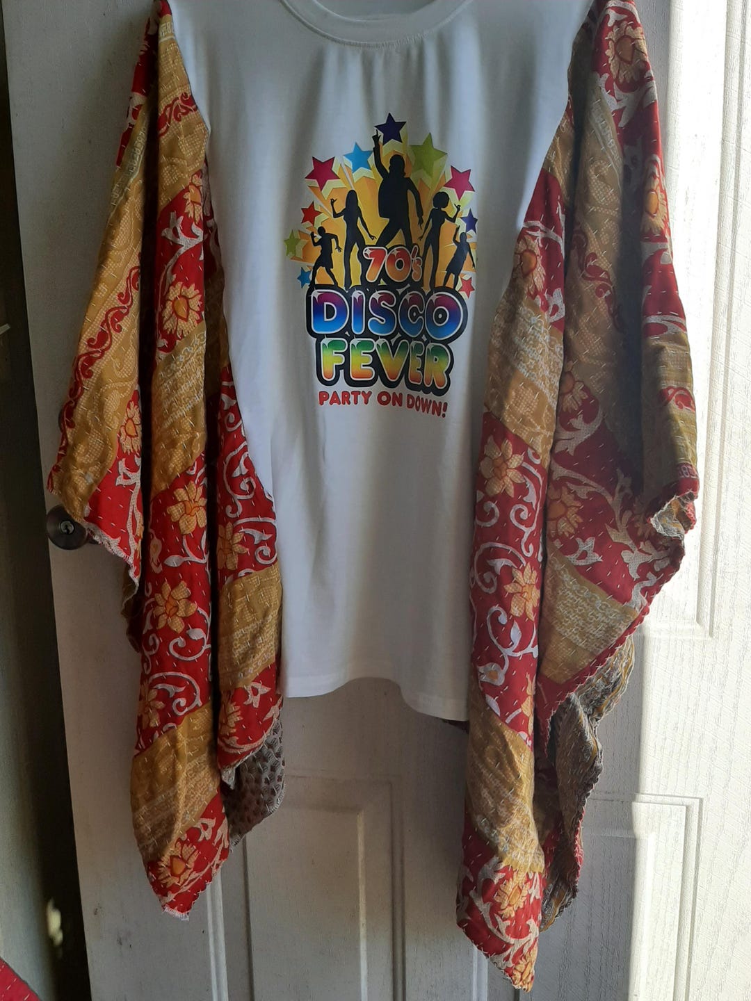 Boho Poncho/70s Disco Fever/hippie Poncho/repurposed Indian Quilts/ - Etsy