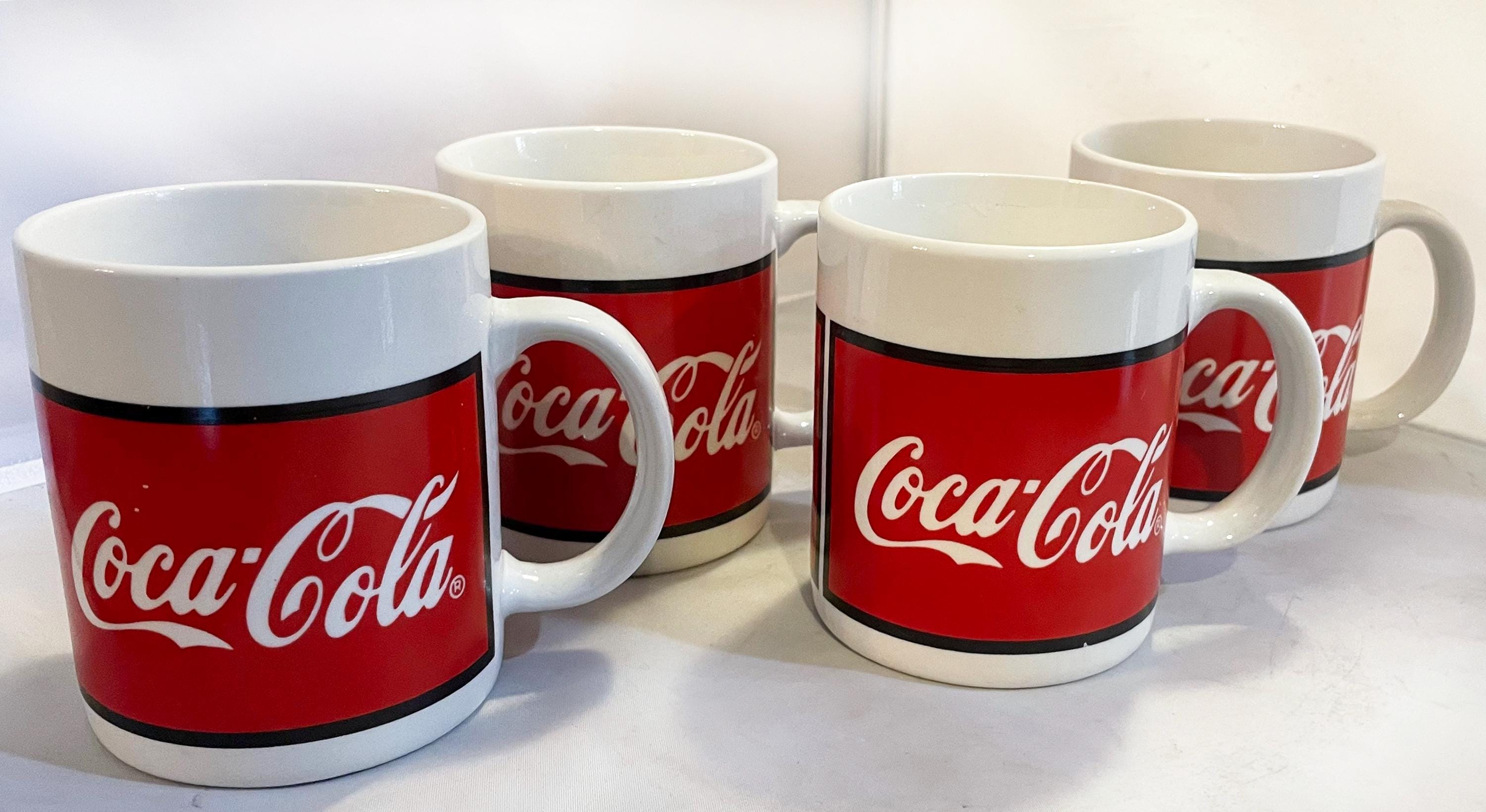 Classic Coca-cola Mugs - Set of 4 - Etsy