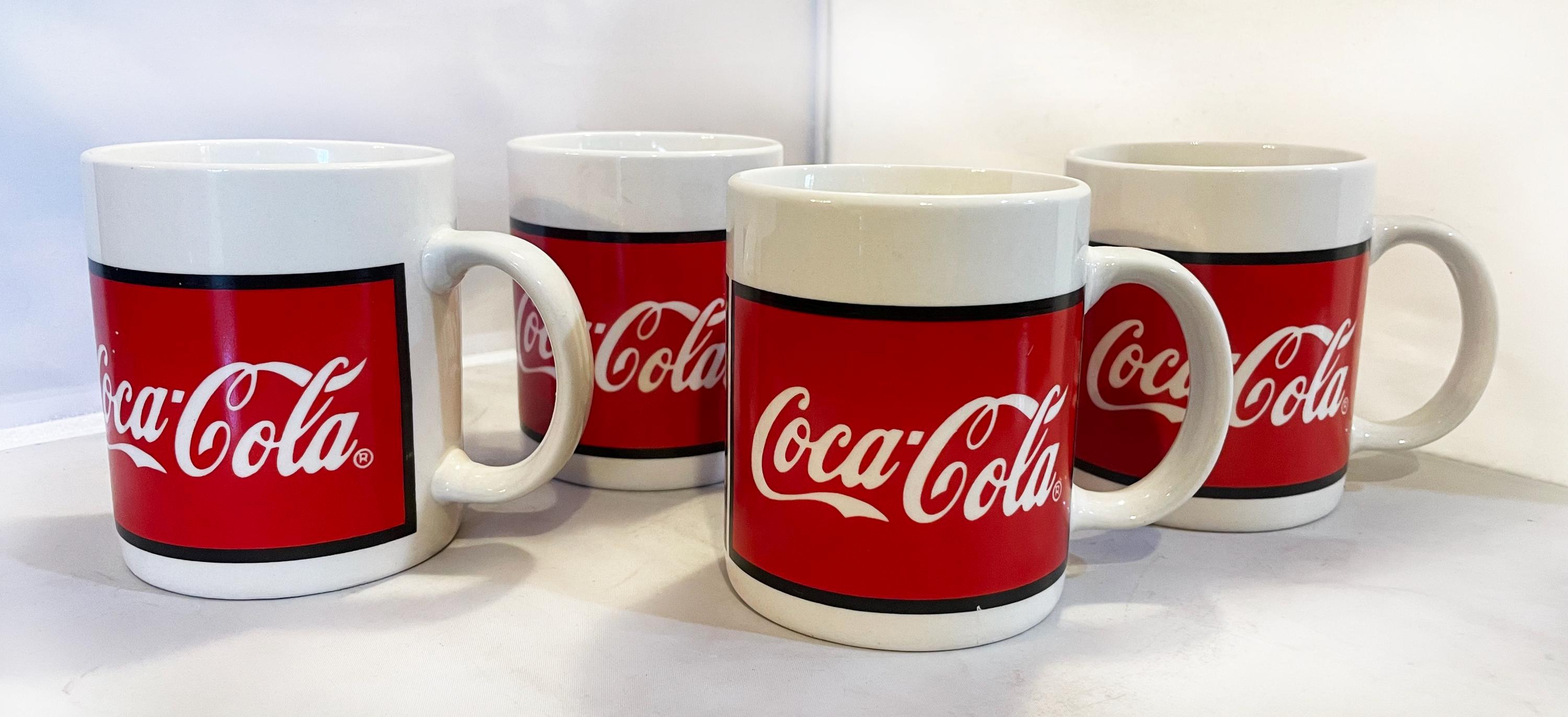 Classic Coca-cola Mugs - Set of 4 - Etsy