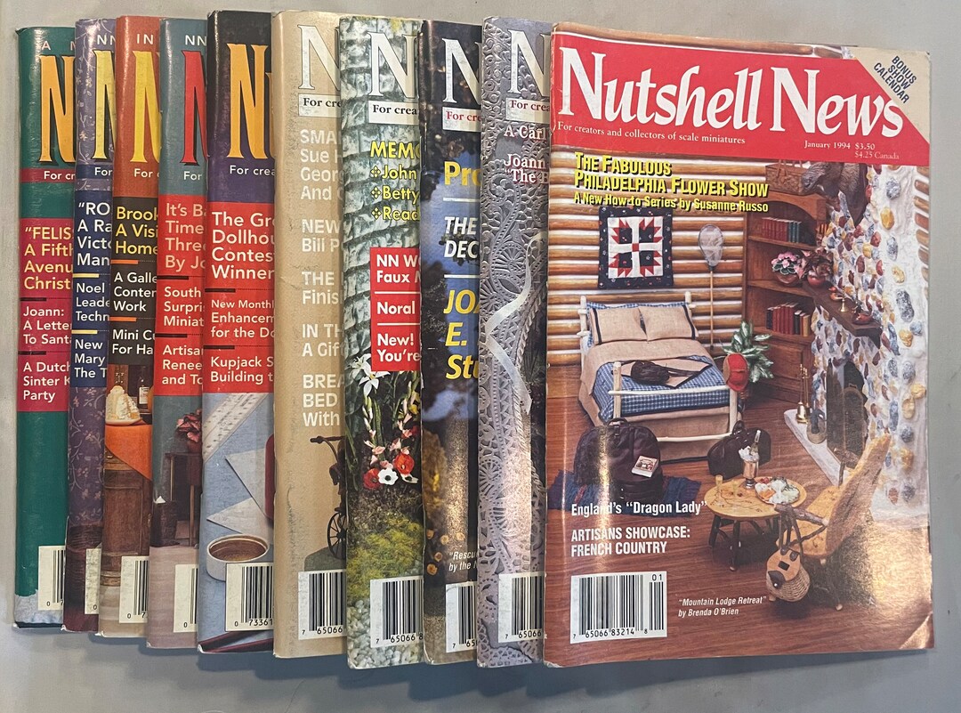 1994 Nutshell News Magazine Set: Miniatures, Crafts (incomplete) - Etsy
