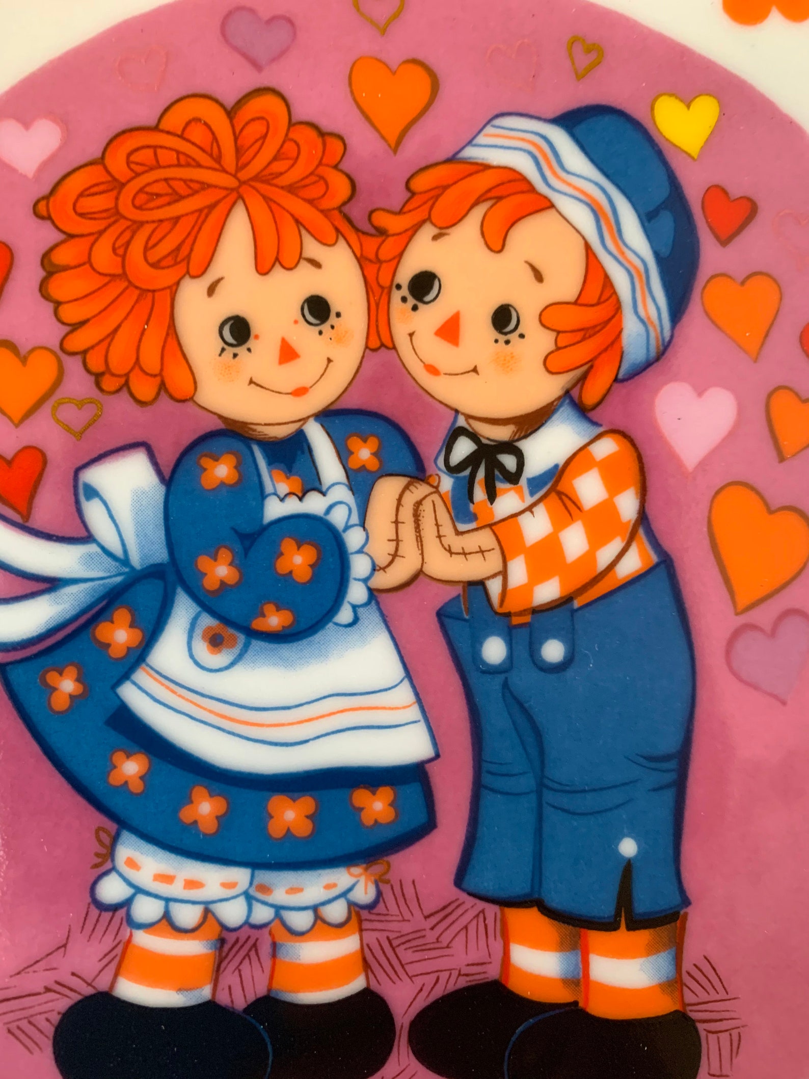 Raggedy Ann & Andy Valentines Day Decorative Collector's Plate 1978 - Etsy