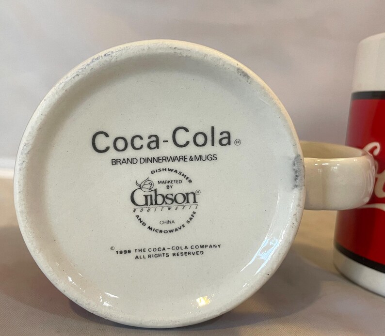 Classic Coca-cola Mugs - Set of 4 - Etsy