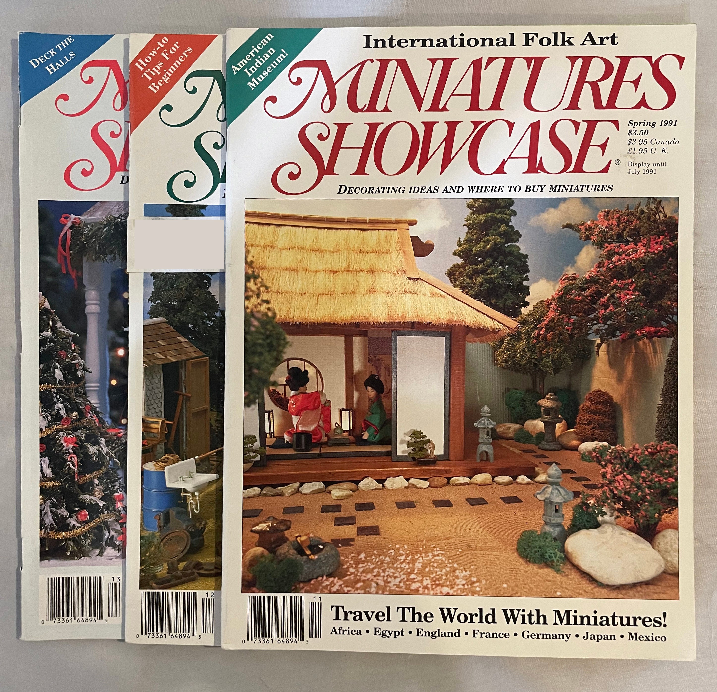 Miniatures Showcase Magazines - 1991 Spring, Summer, Fall - 3 Issues - Etsy