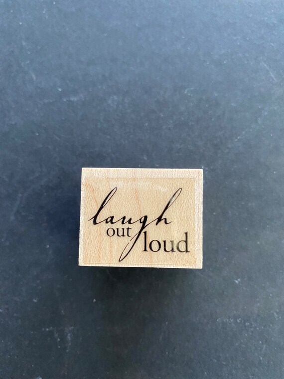 Laugh Out Loud Stamp LOL Wood Mount Stamp for Card Making | Etsy