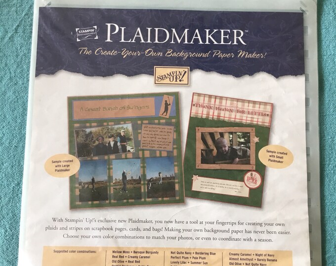 Stampin' up Plaidmaker, Create Your Own Background, Scrapbooking, Stampin' Memories, Card Making ...