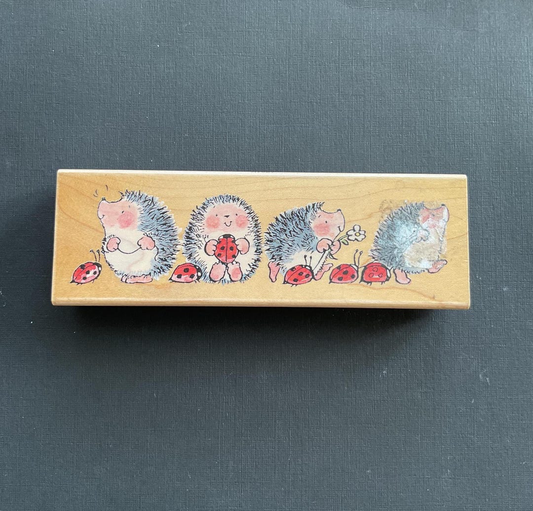Ladybug Love!! Penny Black Stamp, 1721k, Little Hedgehogs With Ladybugs ...