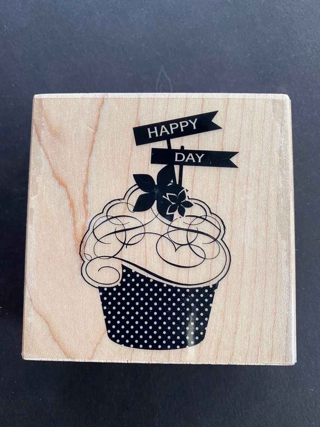 Happy Day Cupcake Stamp by Hampton Art Studio G Stamp, Hot Fudge Studio ...