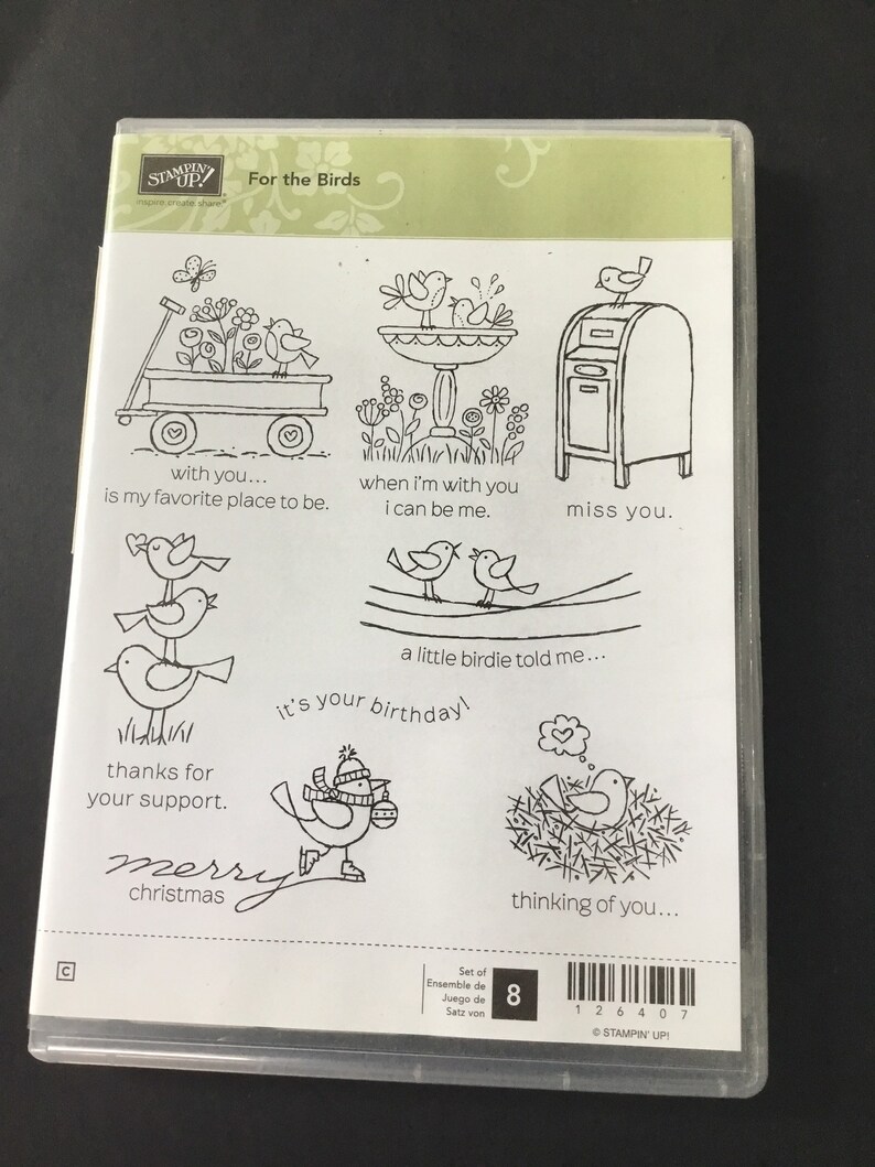 Stampin' Up For the Birds stamp set rubber stamps a | Etsy