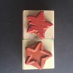 Scribble Star and Outline Star Stampin up Stamp, From Scribbles Set ...