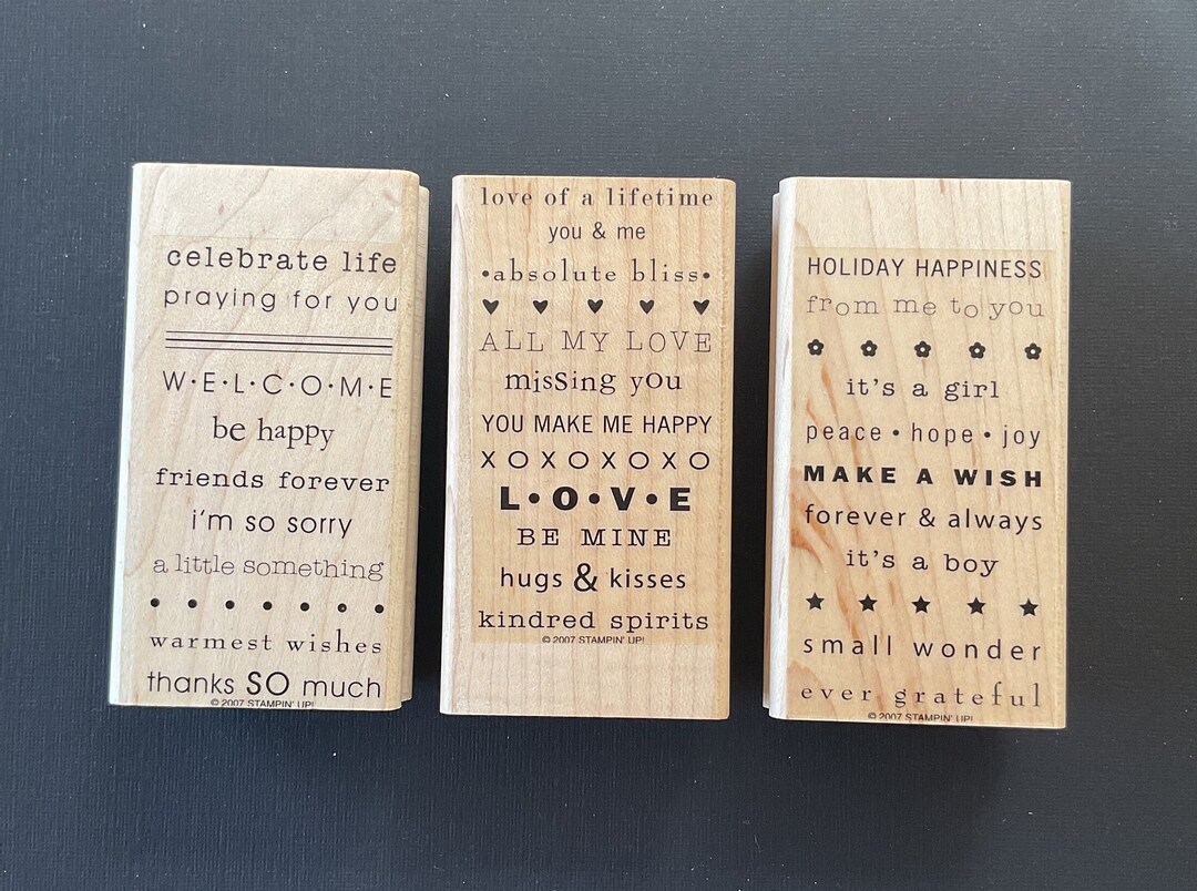 Stampin up so Many Sayings Wood Mount Stamps, Baby, Holidays ...