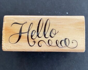 Hello Stamp | Etsy