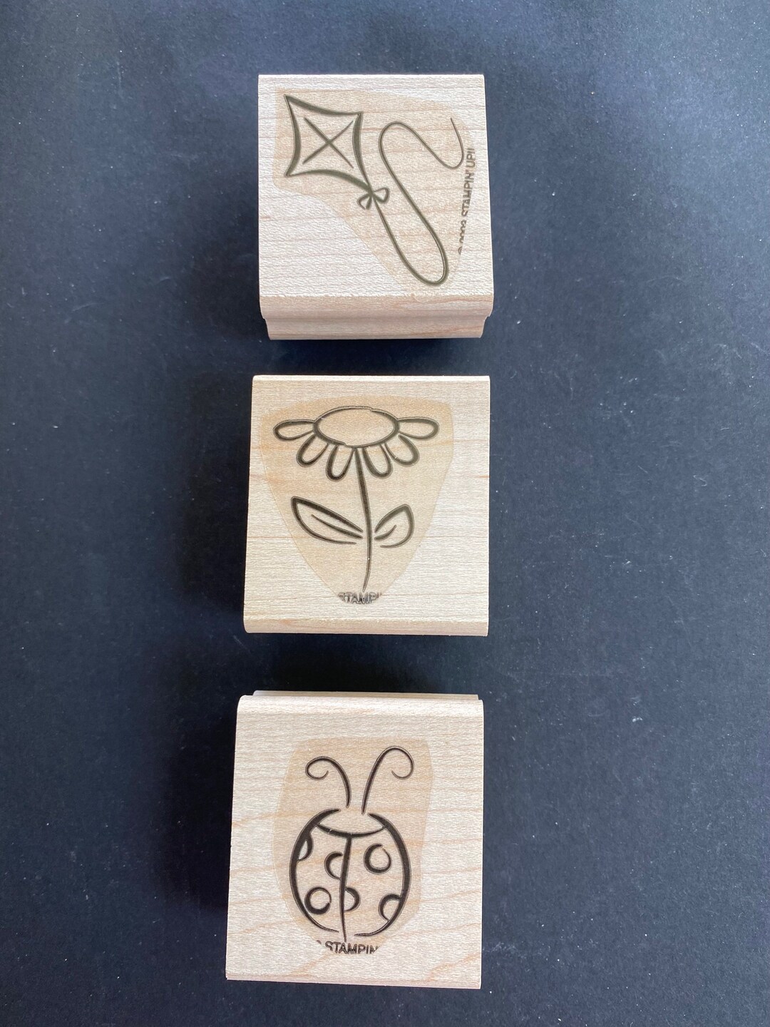 Little Layers Stampin up Stamp Set of 3 Stamps, Daisy, Kite, Lady Bug ...
