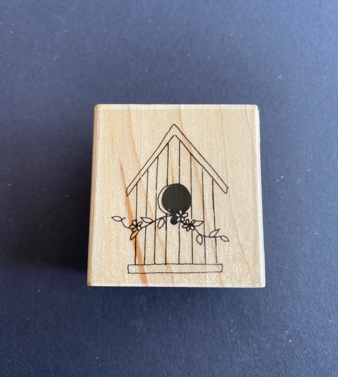 Birdhouse Stamp by Penny Black, Rubber Wood Mount for Card Making ...