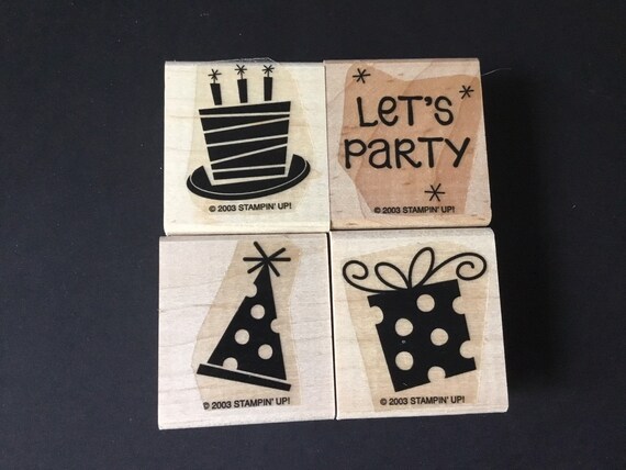 Stickers, Labels & Tags Paper Stampin Up Let's Party Stamp Set Sets ...