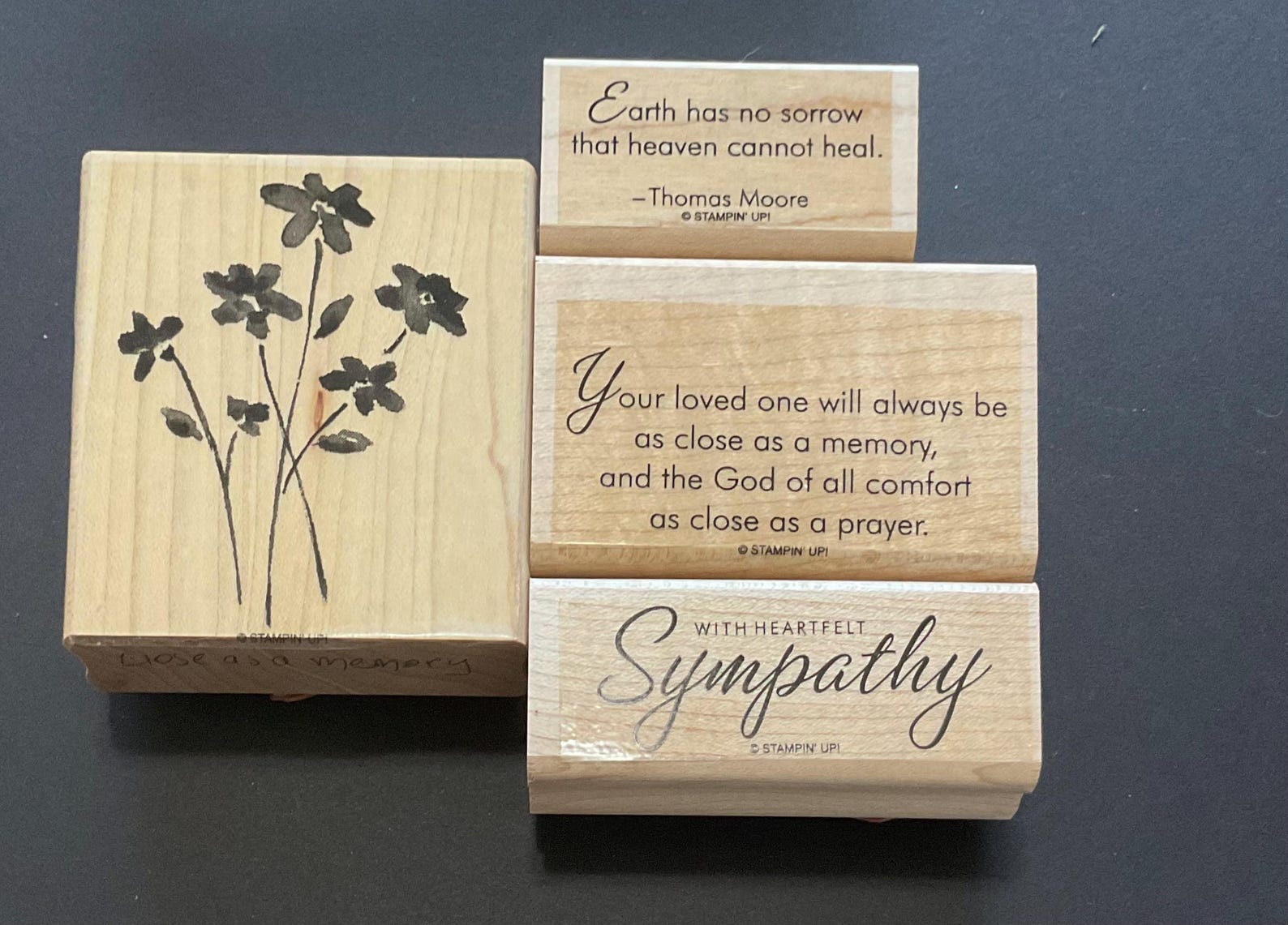 Stampin up Close as a Memory, Retired Set of Stamps, Sympathy, Floral ...